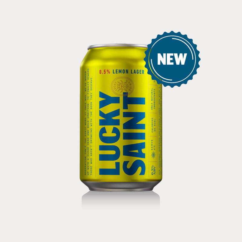 Lucky Saint launches alcohol-free lemon lager - Food and Drink Technology